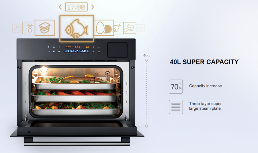 ROBAM | Steam Oven | ZQB400-S112 | 3-Core Powerful Steaming | 600mm (w